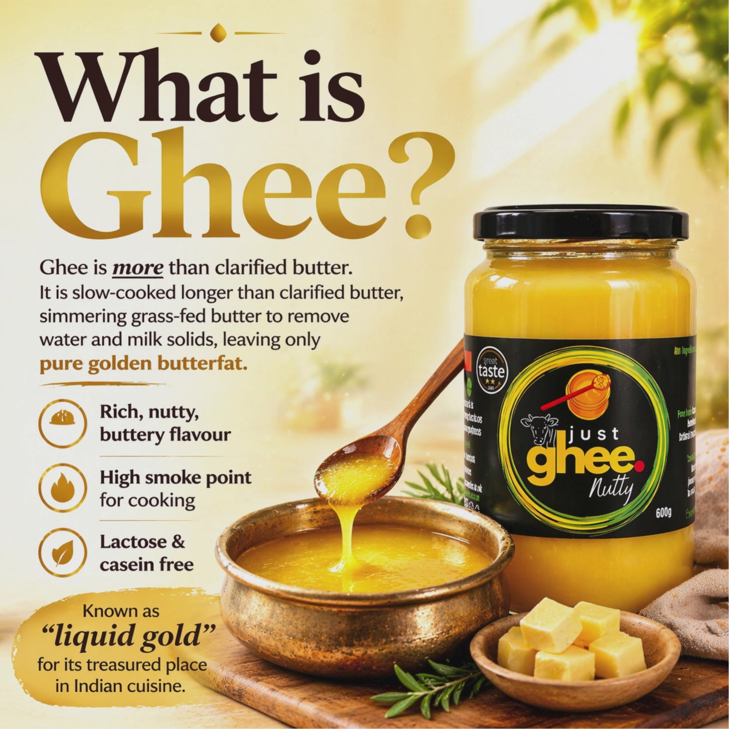 Just Ghee | Great Taste 2025 | Grass-Fed Ghee, UK Made